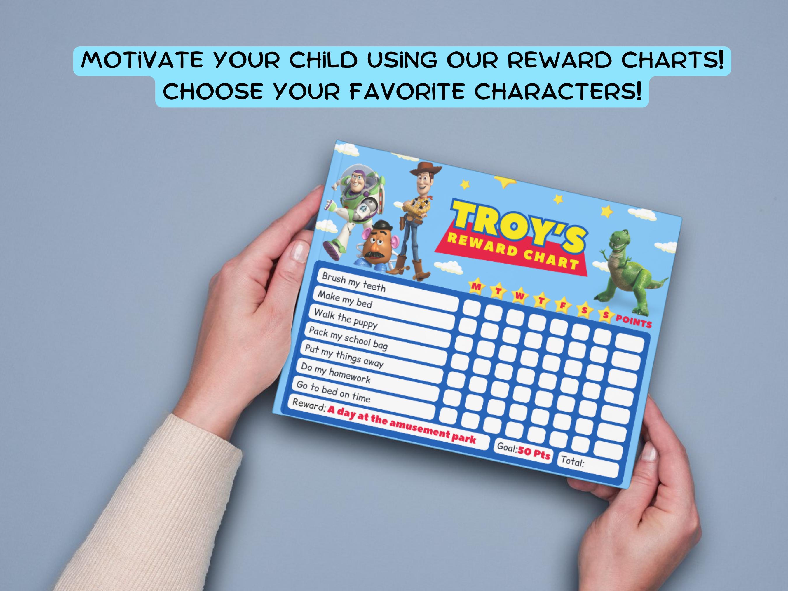 EDITABLE Reward Chart Toy Story,behavior Reward Chart for Kids,sheriff ...