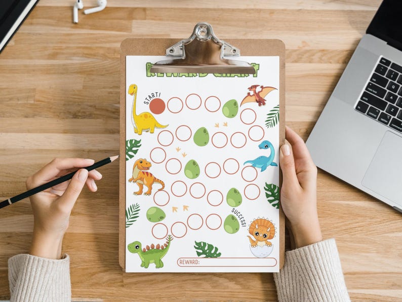 Dinosaur Reward Chart,dino Sticker Chart,toddler Chart,potty Training ...
