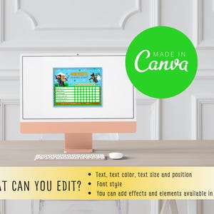 EDITABLE Reward Chart Minecraft,behavior Reward Chart for Kid,video ...