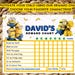 EDITABLE Reward Chart Minions,behavior Reward Chart for Kids,despicable ...