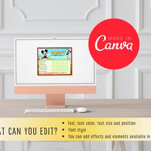 EDITABLE Reward Chart Mickey Mouse,behavior Reward Chart for Kids,chore ...