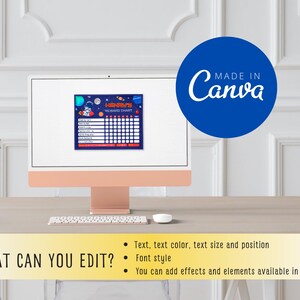 EDITABLE Space Reward Chart,spaceman Behavior Chart,solar System Chore ...