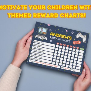 EDITABLE Video Game Reward Chart,chore Chart for Kids,joysticks ...