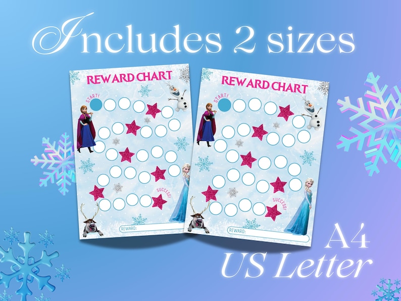 Reward Chart Frozen,behavior Reward Chart for Girls,chore Chart,potty ...