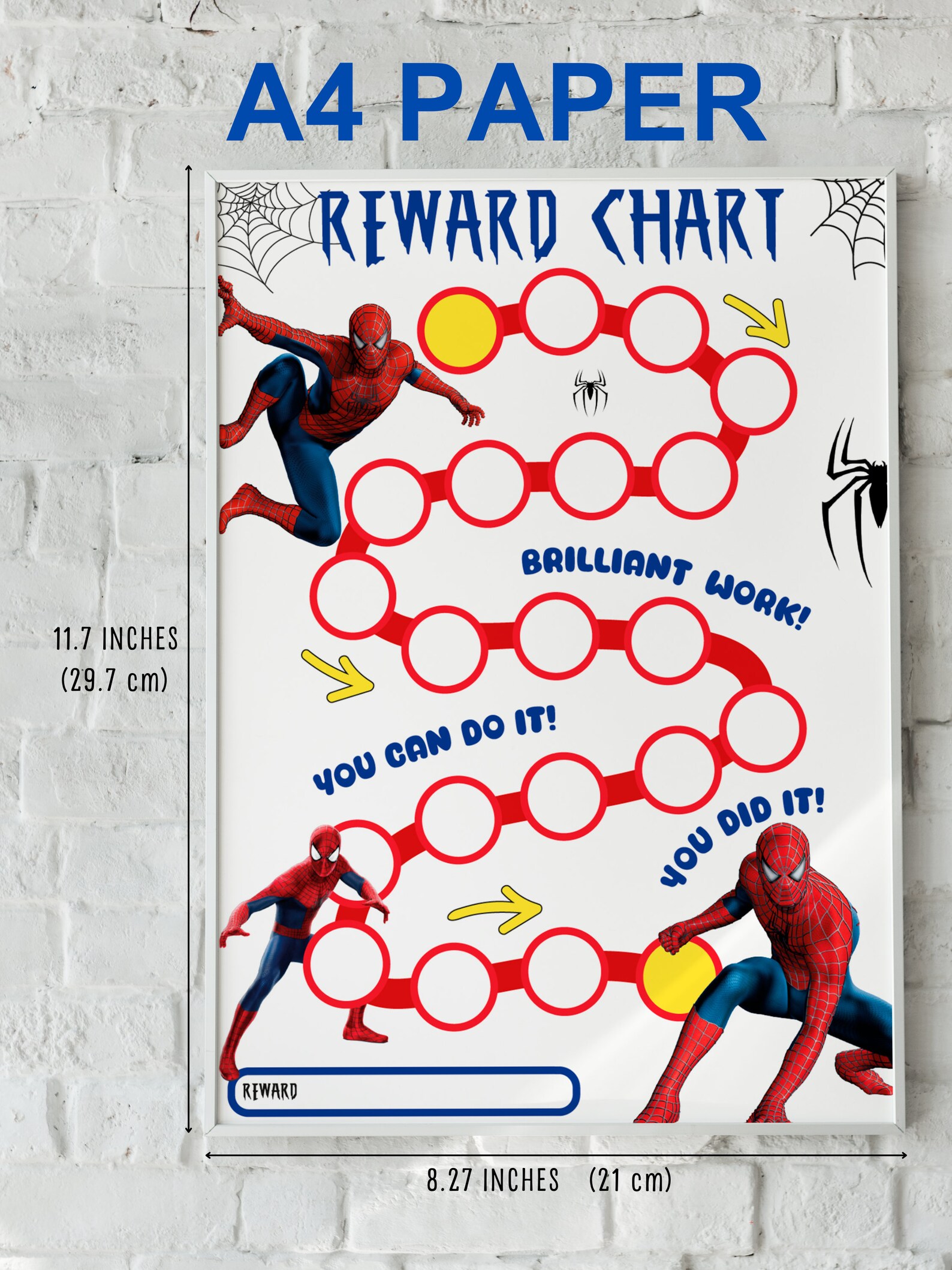 Spiderman Reward Chart,spidey Sticker Chart,kids Potty Training ...