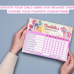 EDITABLE Reward Chart My Little Pony,behavior Reward Chart for Girls ...