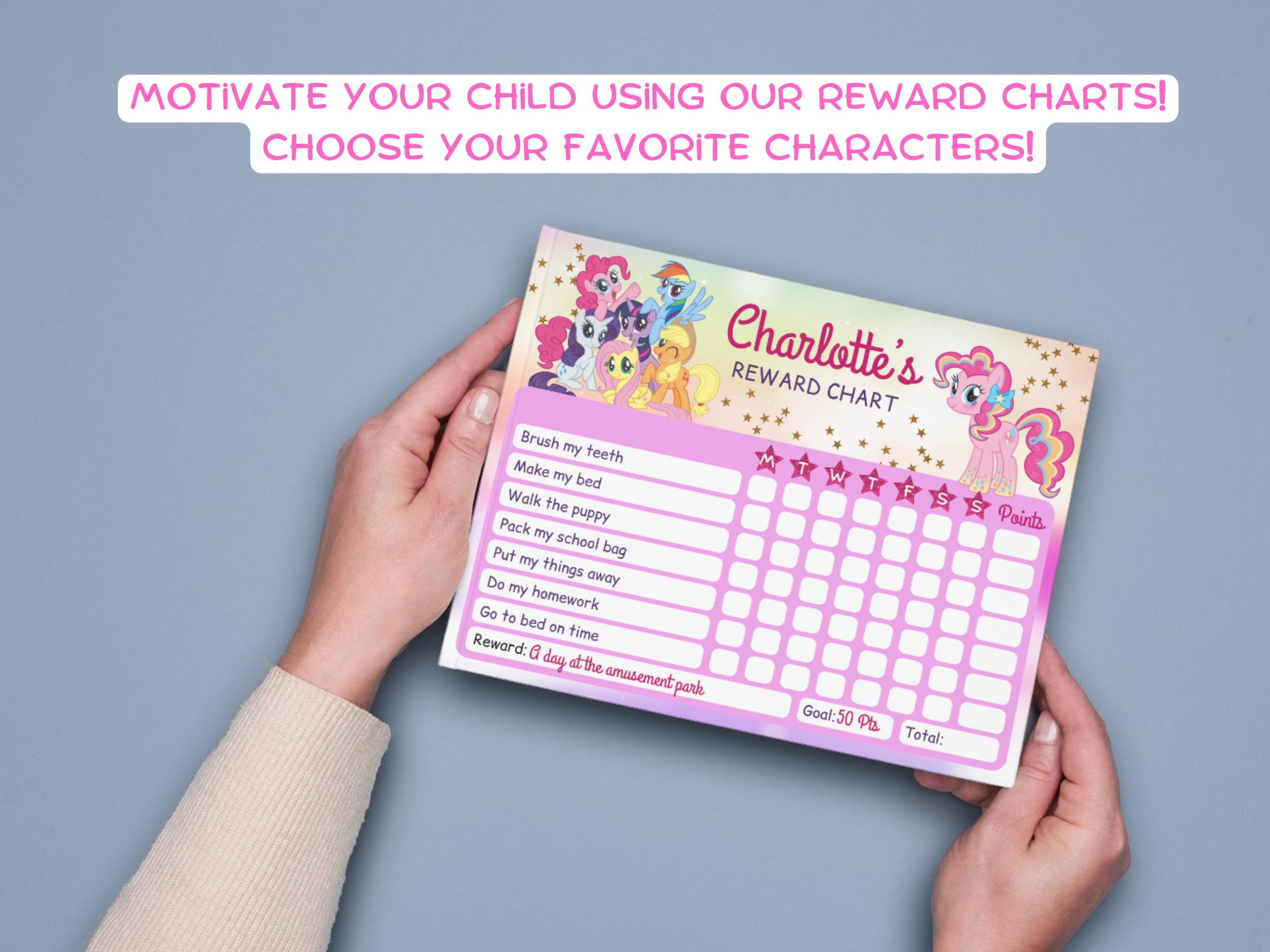 EDITABLE Reward Chart My Little Pony,behavior Reward Chart for Girls ...