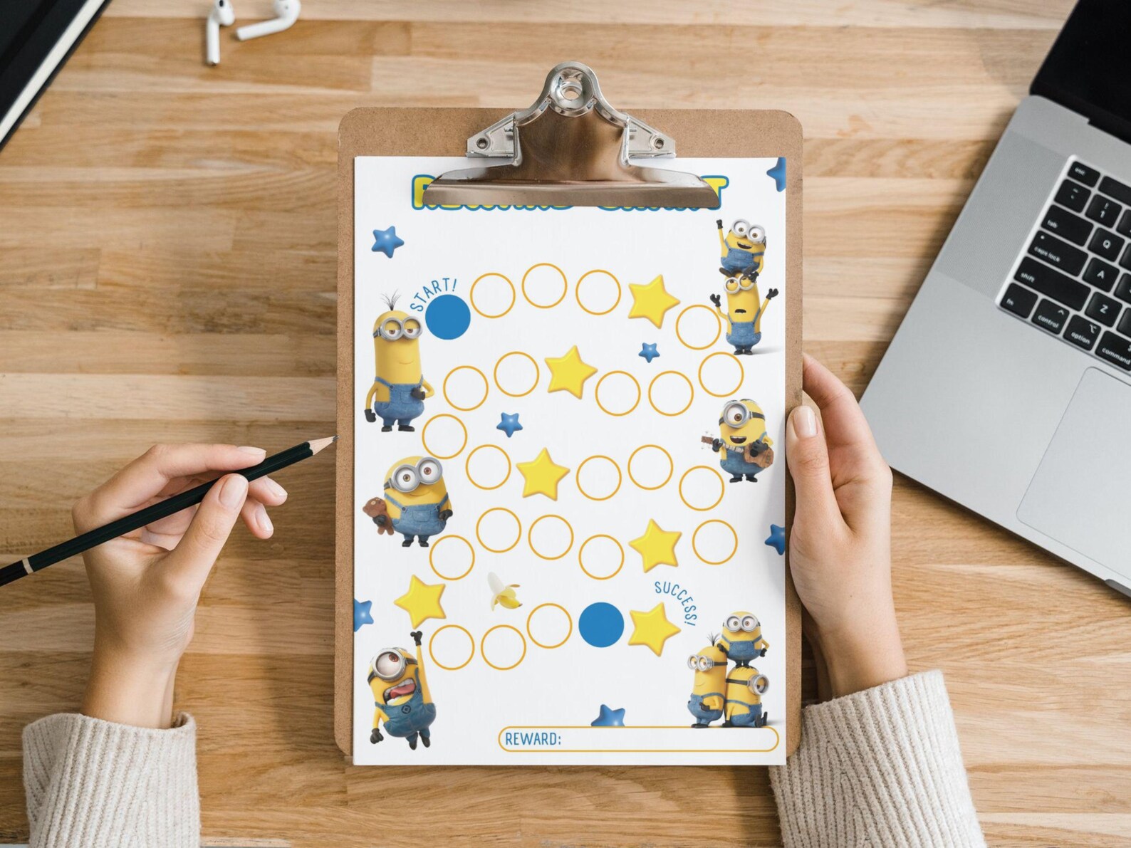 Minions Reward Chart for Kids,behavior Chart,instant Download Sticker ...