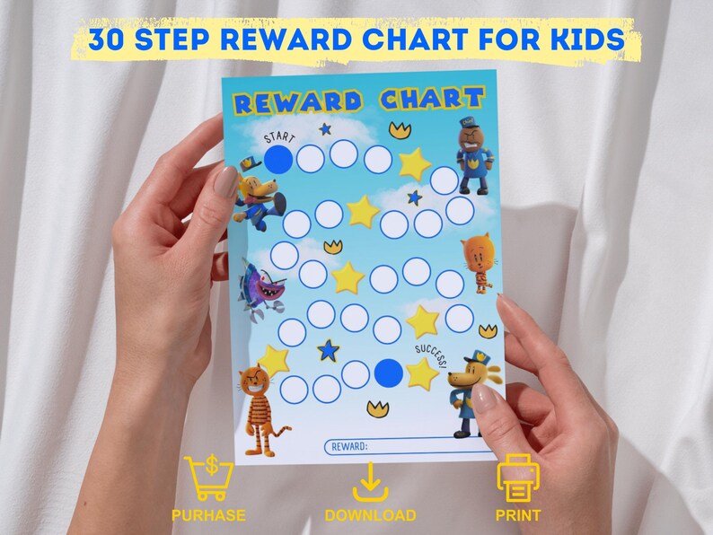 Dog Man Reward Chart,sticker Chart for Kids,potty Training Chart for ...