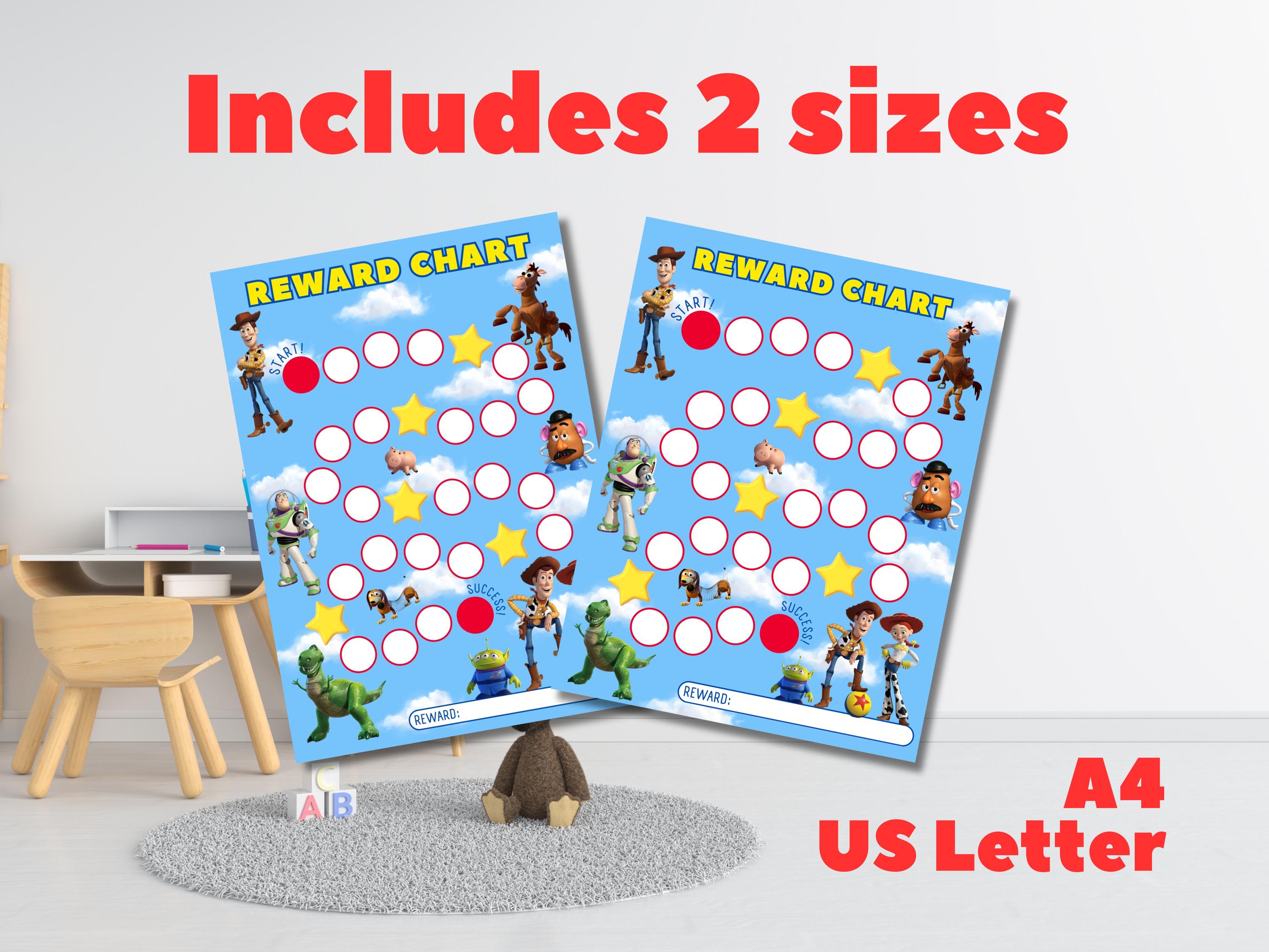 Toy Story Reward Chart,potty Chart for Kids,potty Training Chart for ...