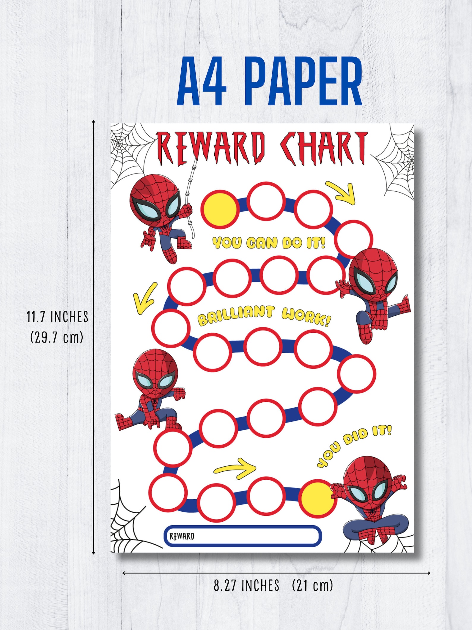 Spidey Reward Chart for Kids, Chore Chart,digital Instant Download ...