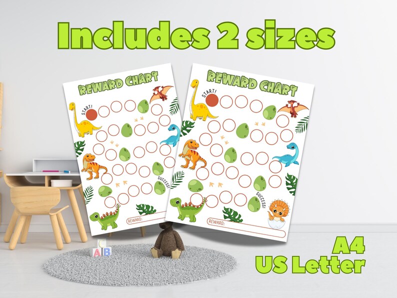 Dinosaur Reward Chart,dino Sticker Chart,toddler Chart,potty Training ...