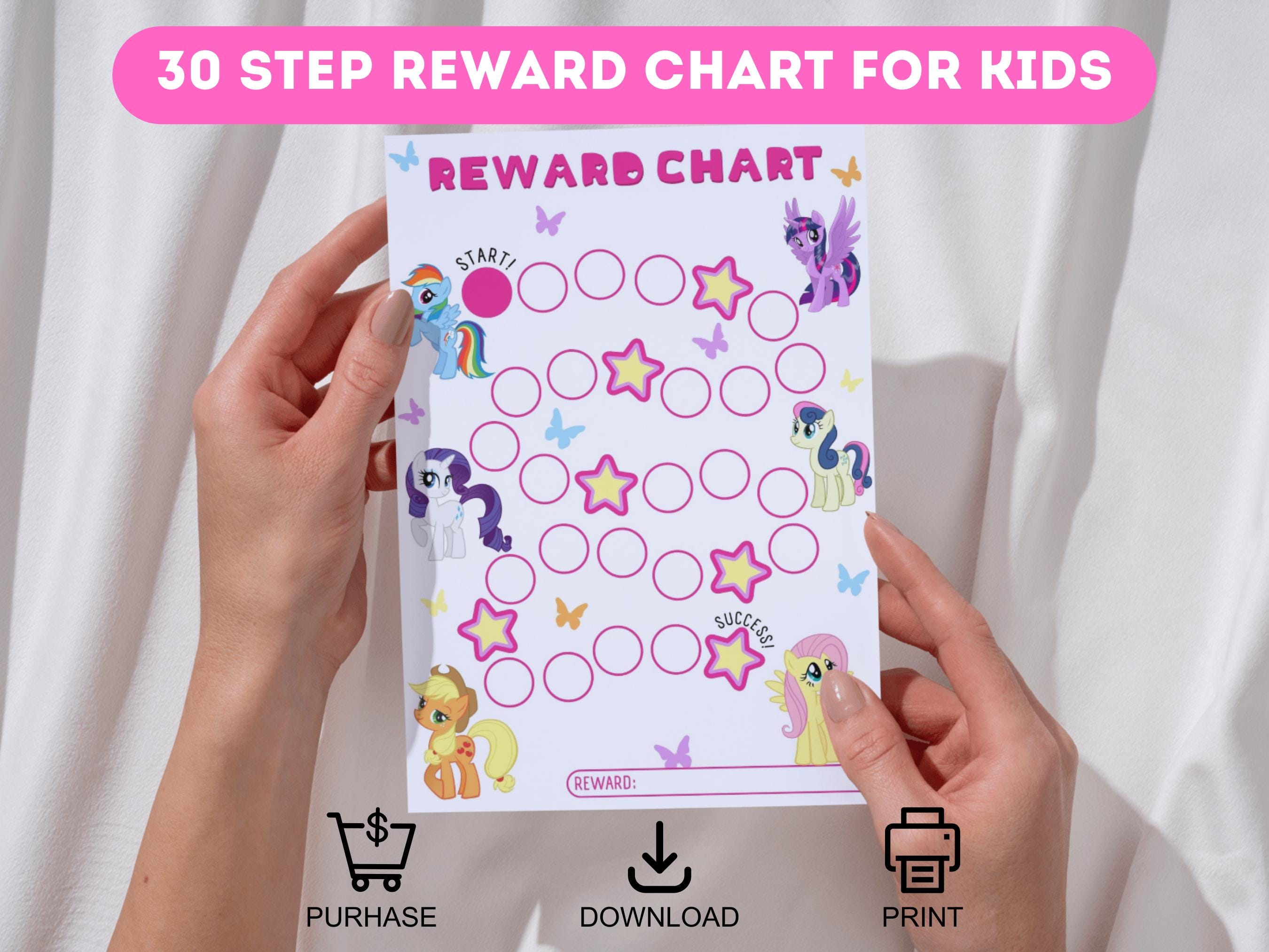 My Little Pony Reward Chart for Kids,chore Chart,behaviour Chart ...