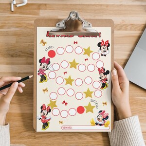 Minnie Mouse Reward Chart,sticker Chart for Kids,potty Training Chart ...