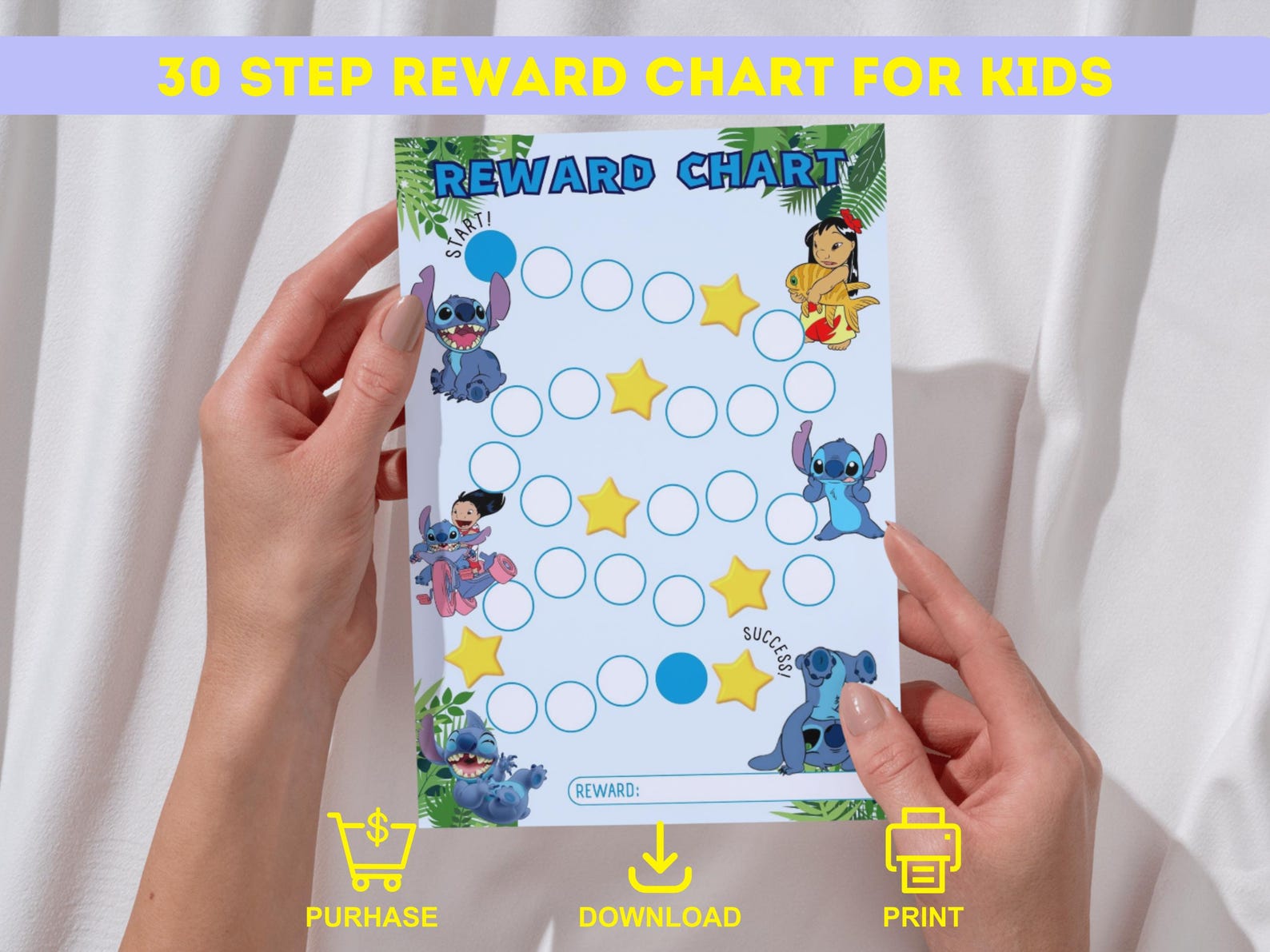 Lilo & Stitch Reward Chart,sticker Chart for Kids,potty Training Chart ...