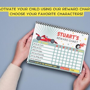 EDITABLE Reward Chart Racing,behavior Reward Chart for Kids,f1 Racing ...