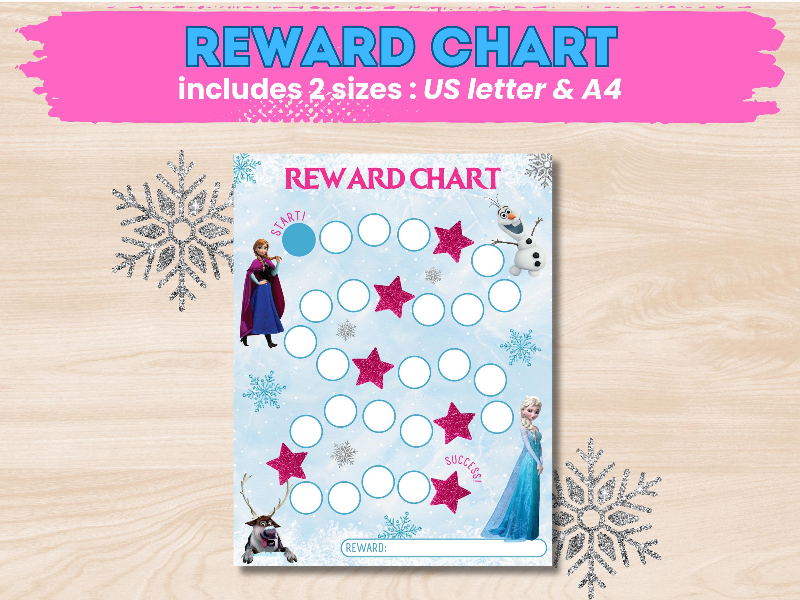 Reward Chart Frozen,behavior Reward Chart for Girls,chore Chart,potty ...
