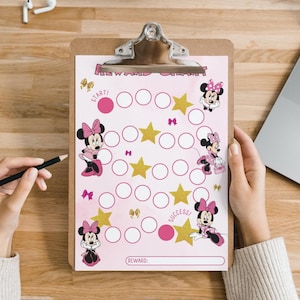 Minnie Mouse Reward Chart,sticker Chart for Kids,potty Training Chart ...