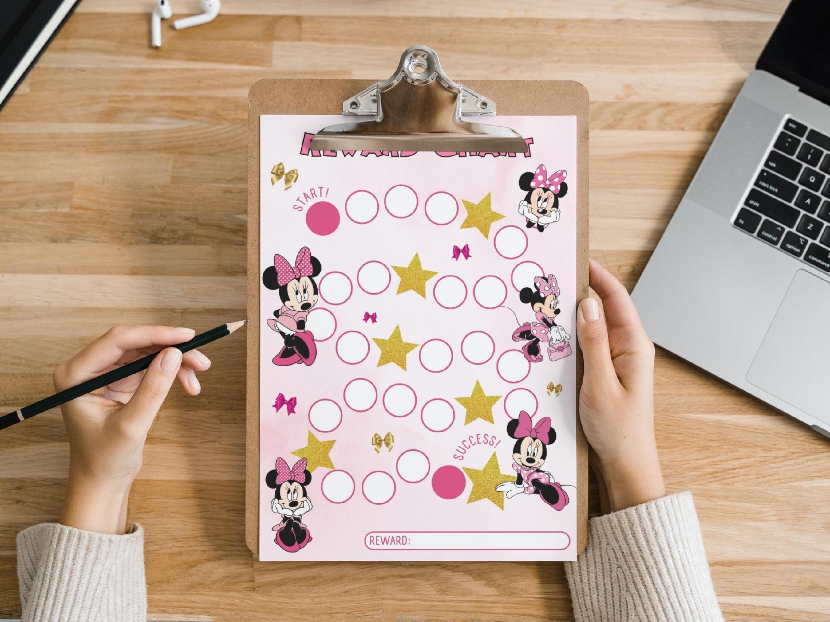 Minnie Mouse Reward Chart,sticker Chart for Kids,potty Training Chart ...