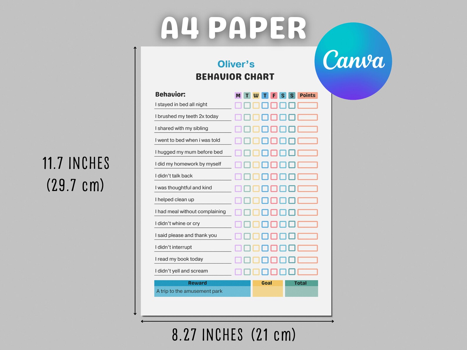 Classroom Behavior Chart Red Yellow Green,good Behavior Tracking ...