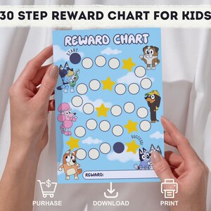 Bluey Bingo Reward Chart,sticker Chart,kids Potty Training,behavior ...