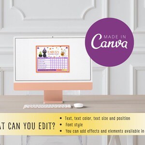 EDITABLE Halloween Reward Chart,girls Reward Chart,october Chore Chart ...