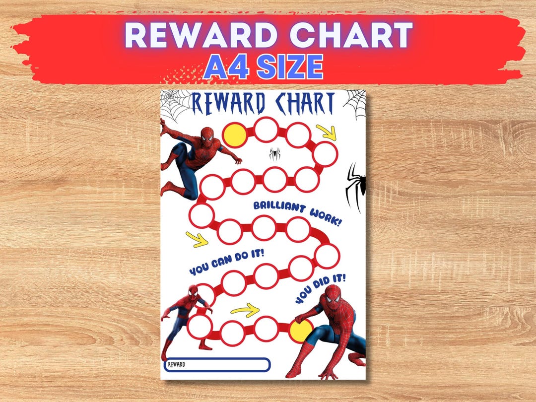 Spiderman Reward Chart,spidey Sticker Chart,kids Potty Training ...