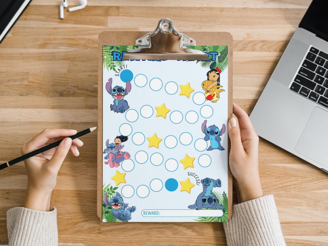 Lilo & Stitch Reward Chart,sticker Chart for Kids,potty Training Chart ...