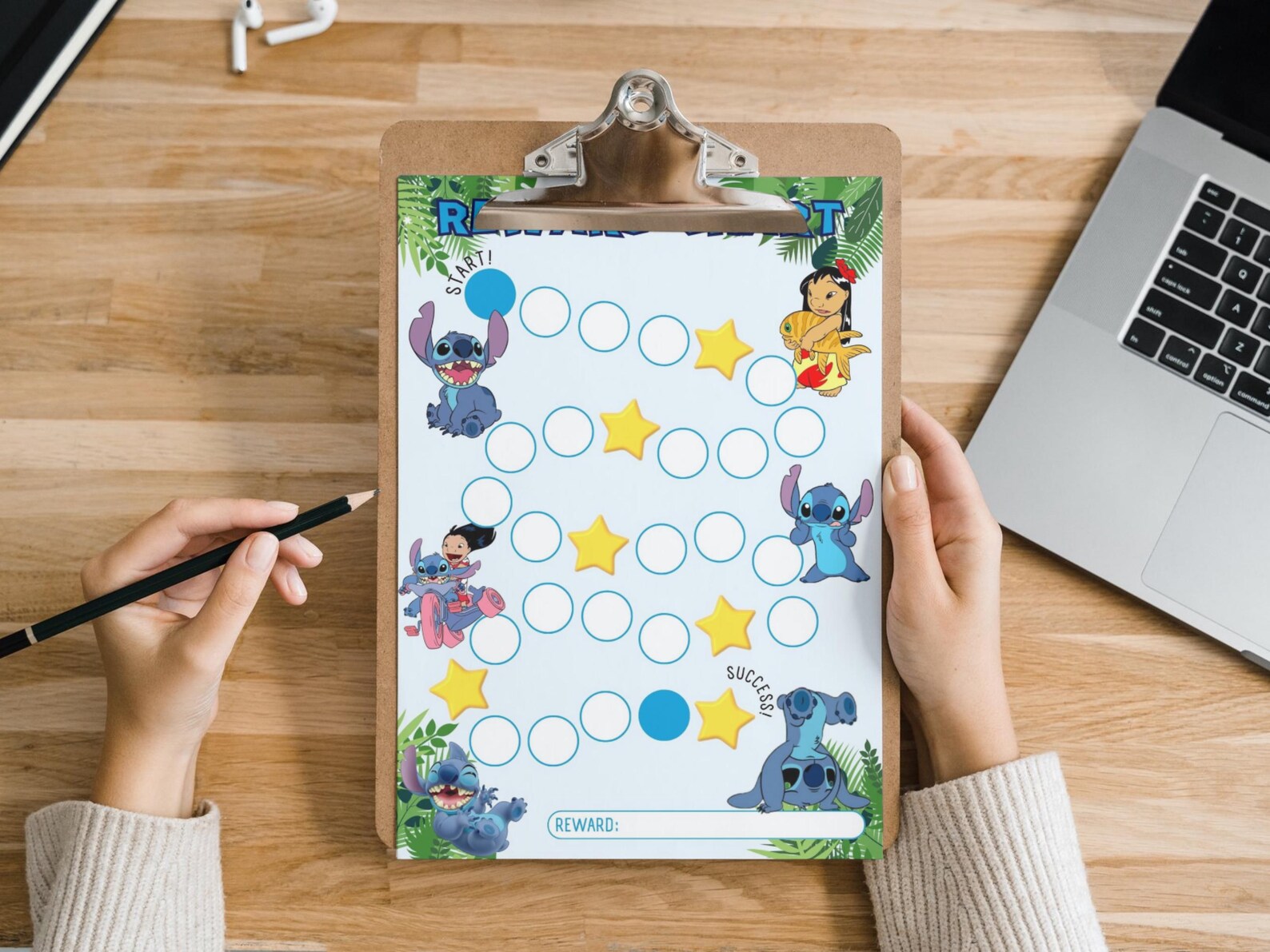 Lilo & Stitch Reward Chart,sticker Chart for Kids,potty Training Chart ...
