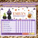 EDITABLE Halloween Reward Chart,girls Reward Chart,october Chore Chart ...