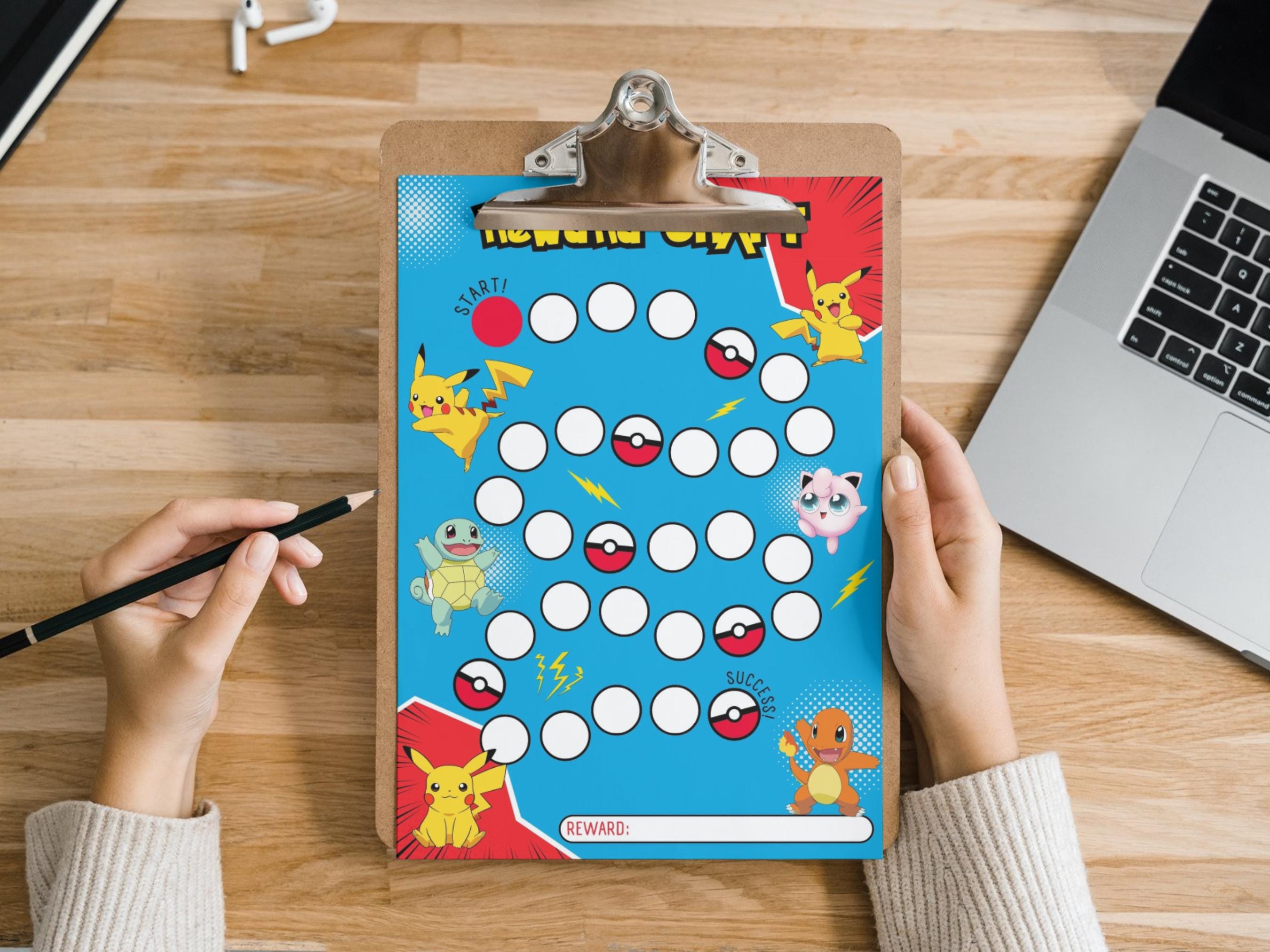 Reward Chart Pikachu,pokemon Behavior Reward Chart for Kids,chore Chart ...