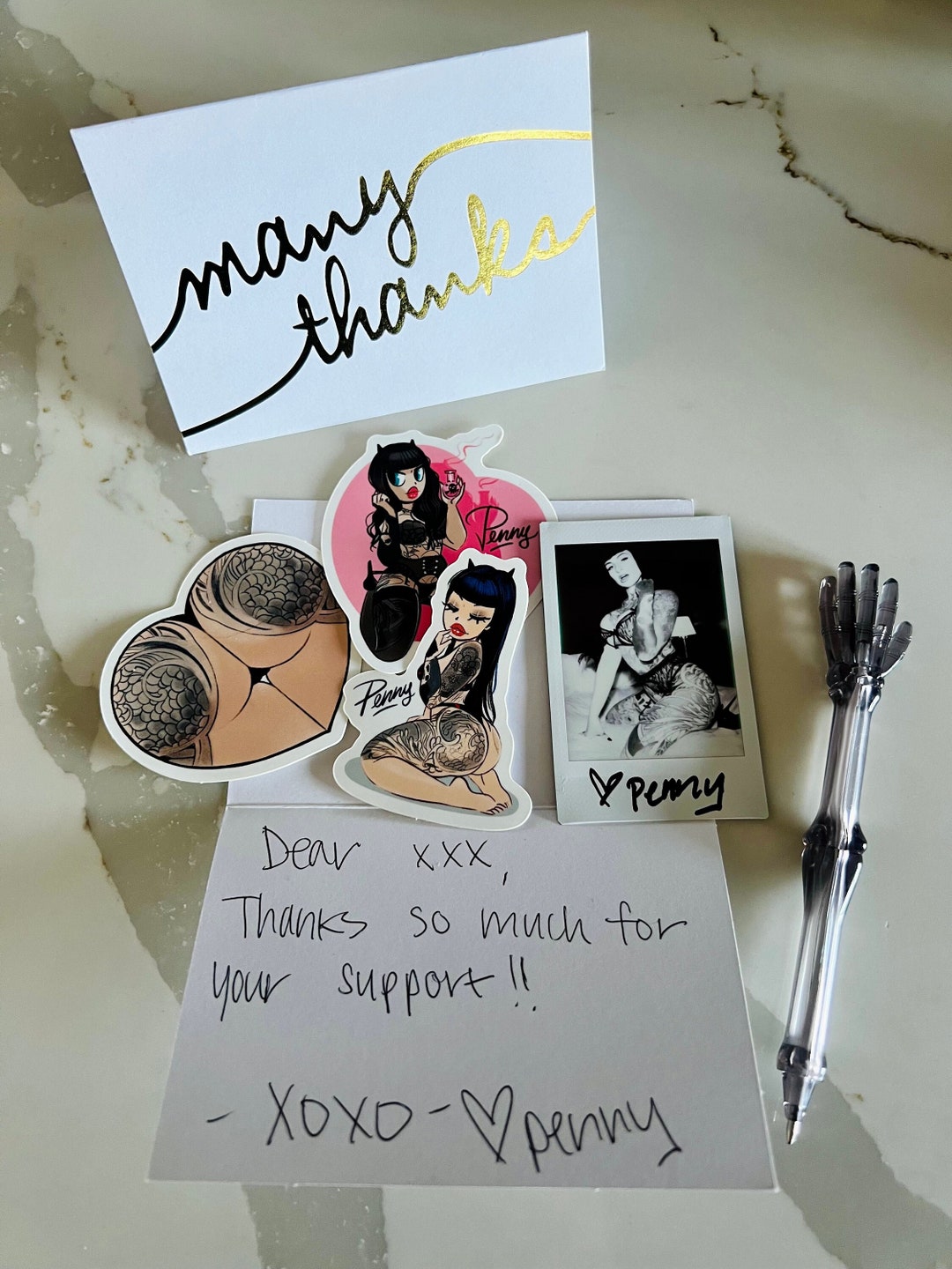 Penny Autographed Fuji Instax Sticker Bundle Pack W/personalized Thank ...