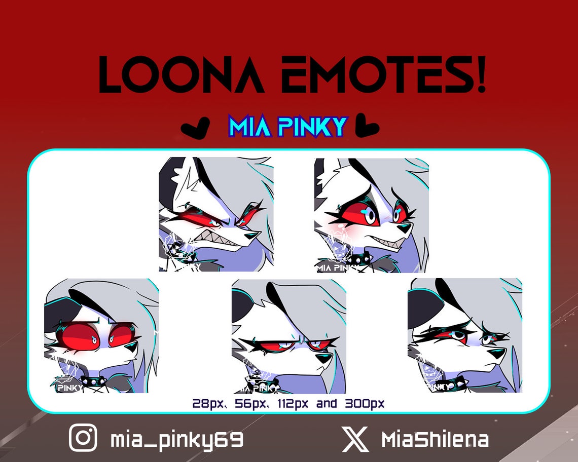 Helluva Boss Loona Emotes for Twitch, Youtube and Discord - Etsy