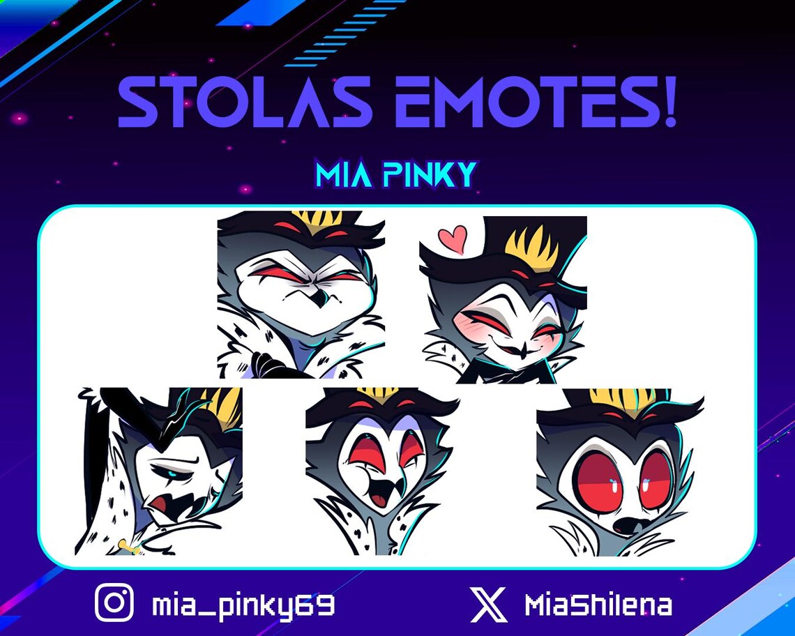 Helluva Boss Stolas Emotes for Twitch, Youtube, and Discord - Etsy Canada