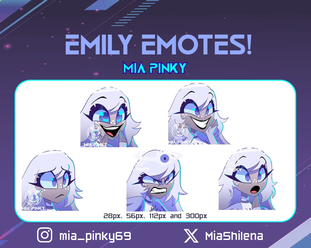 Emotes Emily From Hazbin Hotel for Twitch, Youtube and Discord - Etsy
