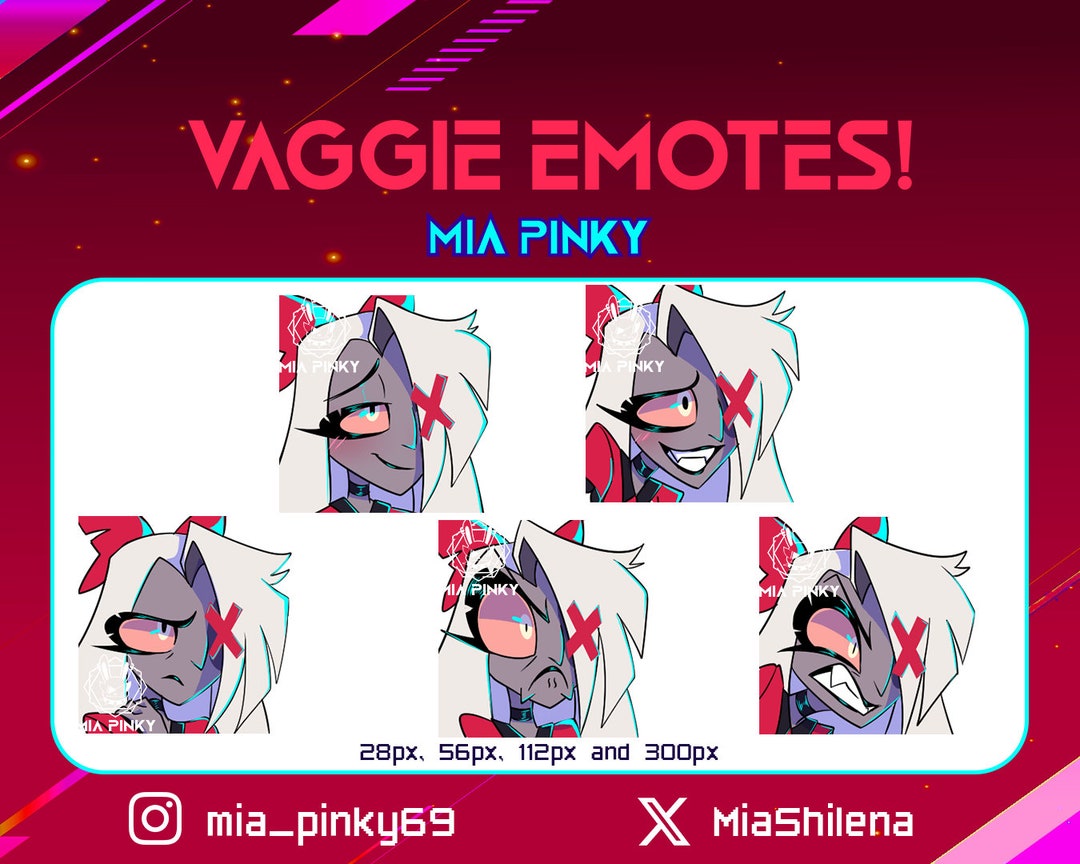 Hazbin Hotel Vaggie Emotes for Twitch, Youtube and Discord - Etsy
