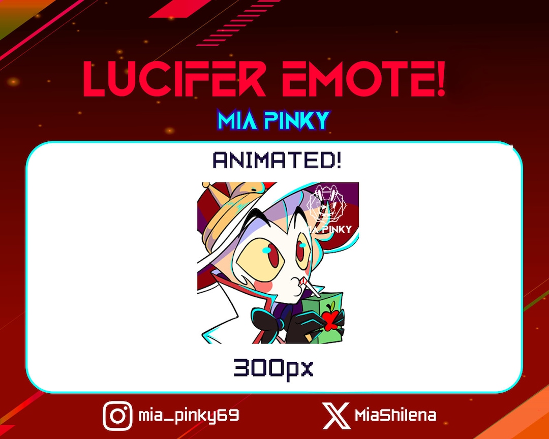 Hazbin Hotel Lucifer Morningstar Animated Emote for Twitch, Youtube and ...