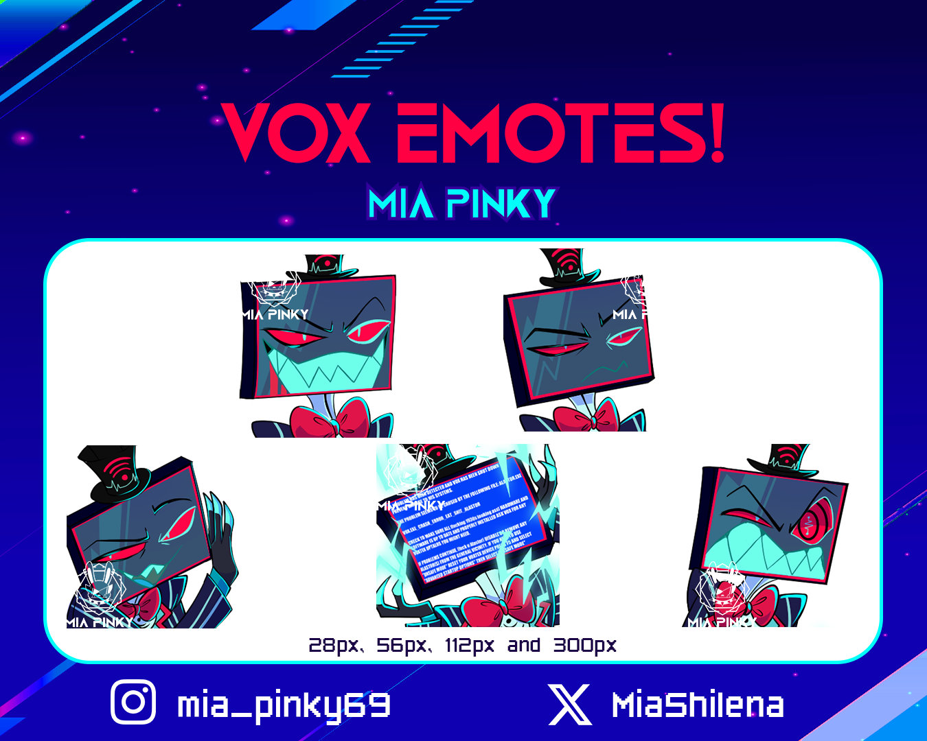 Hazbin Hotel Vox Emotes for Twitch, Youtube and Discord - Etsy