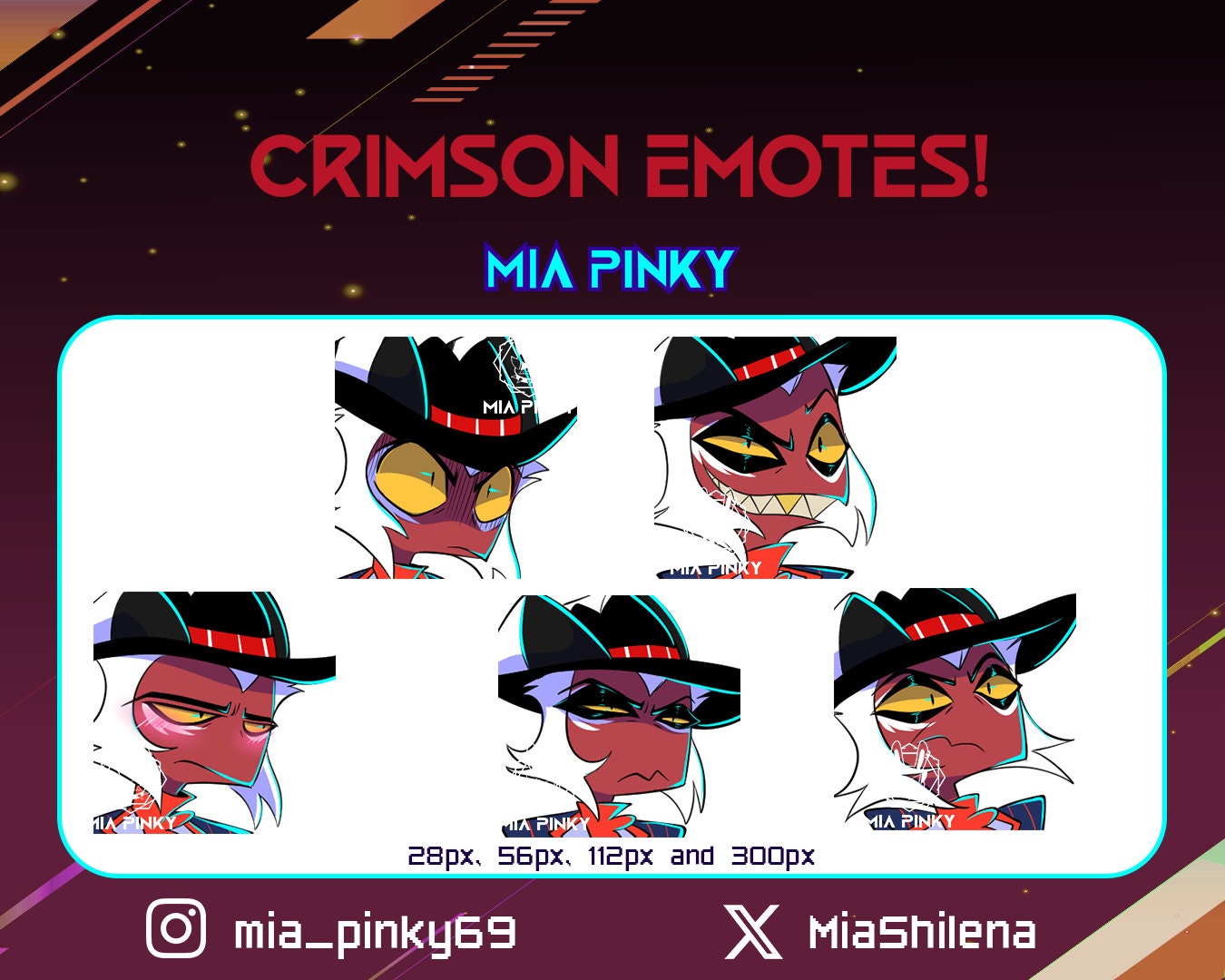 Helluva Boss Crimson Emotes for Twitch, Youtube and Discord - Etsy