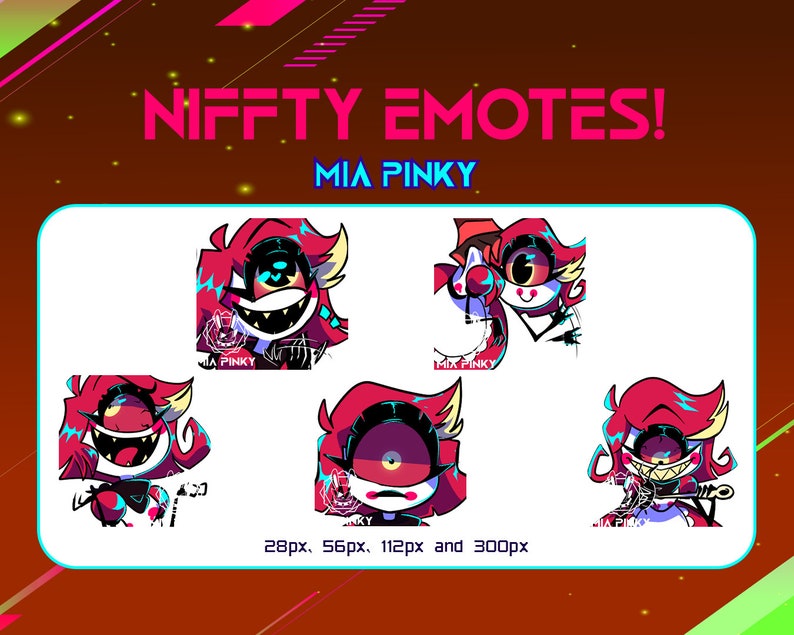 Hazbin Hotel Niffty Emotes for Twitch, Youtube and Discord - Etsy