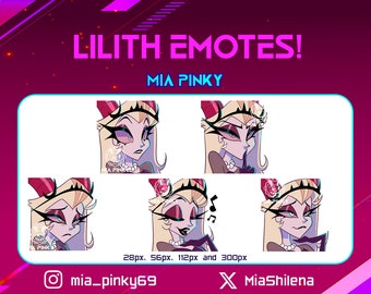 Emotes Emily From Hazbin Hotel for Twitch, Youtube and Discord - Etsy UK