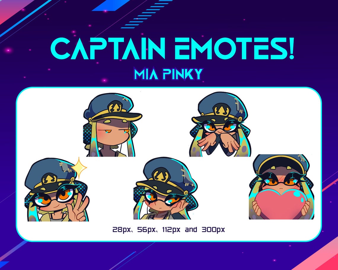Emotes Captain Splatoon 3 for Twitch, Youtube and Discord - Etsy
