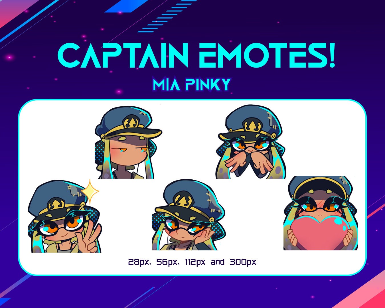 Emotes Captain Splatoon 3 for Twitch, Youtube and Discord - Etsy