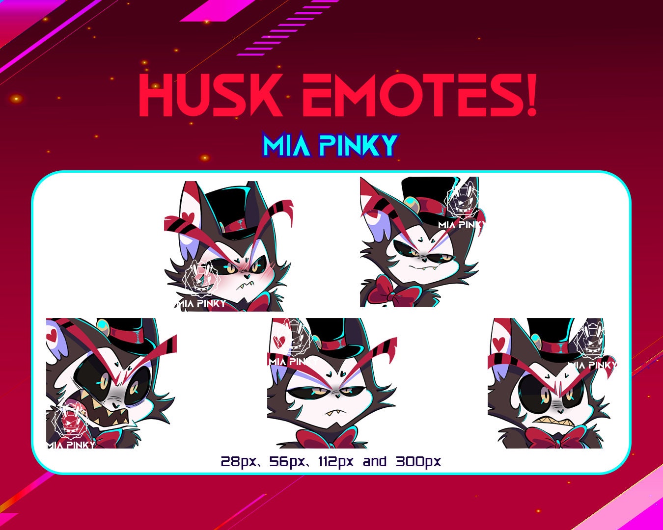 Hazbin Hotel Husk Emotes for Twitch, Youtube and Discord - Etsy Canada