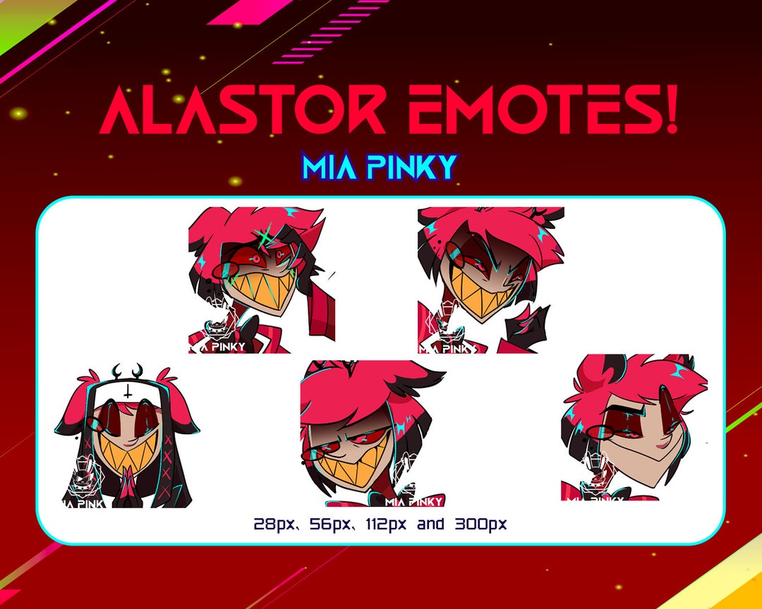 Hazbin Hotel Alastor Emotes for Twitch, Youtube and Discord - Etsy Canada