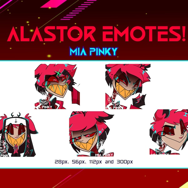 Alastor Twitch Emotes - Etsy