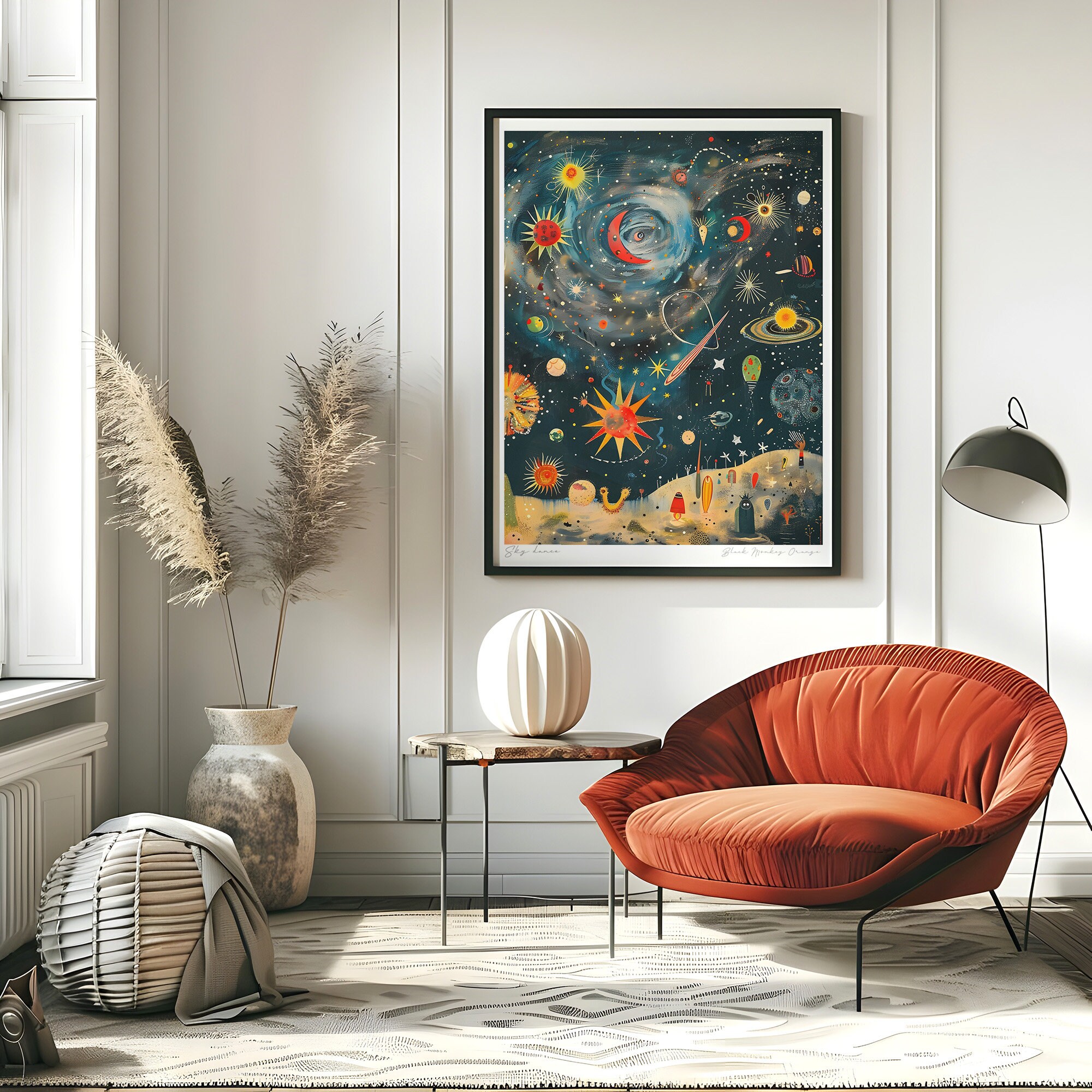 Outer Space Poster of Planet and Stars for Space Enthusiast, Playroom ...