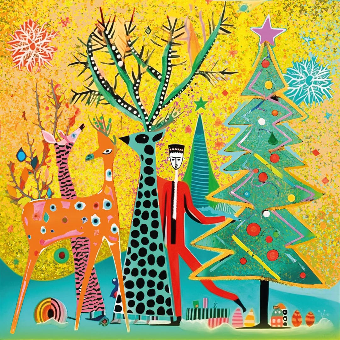 A Unique Set of 6 Artistic Christmas Cards for Those Who Love to Break ...