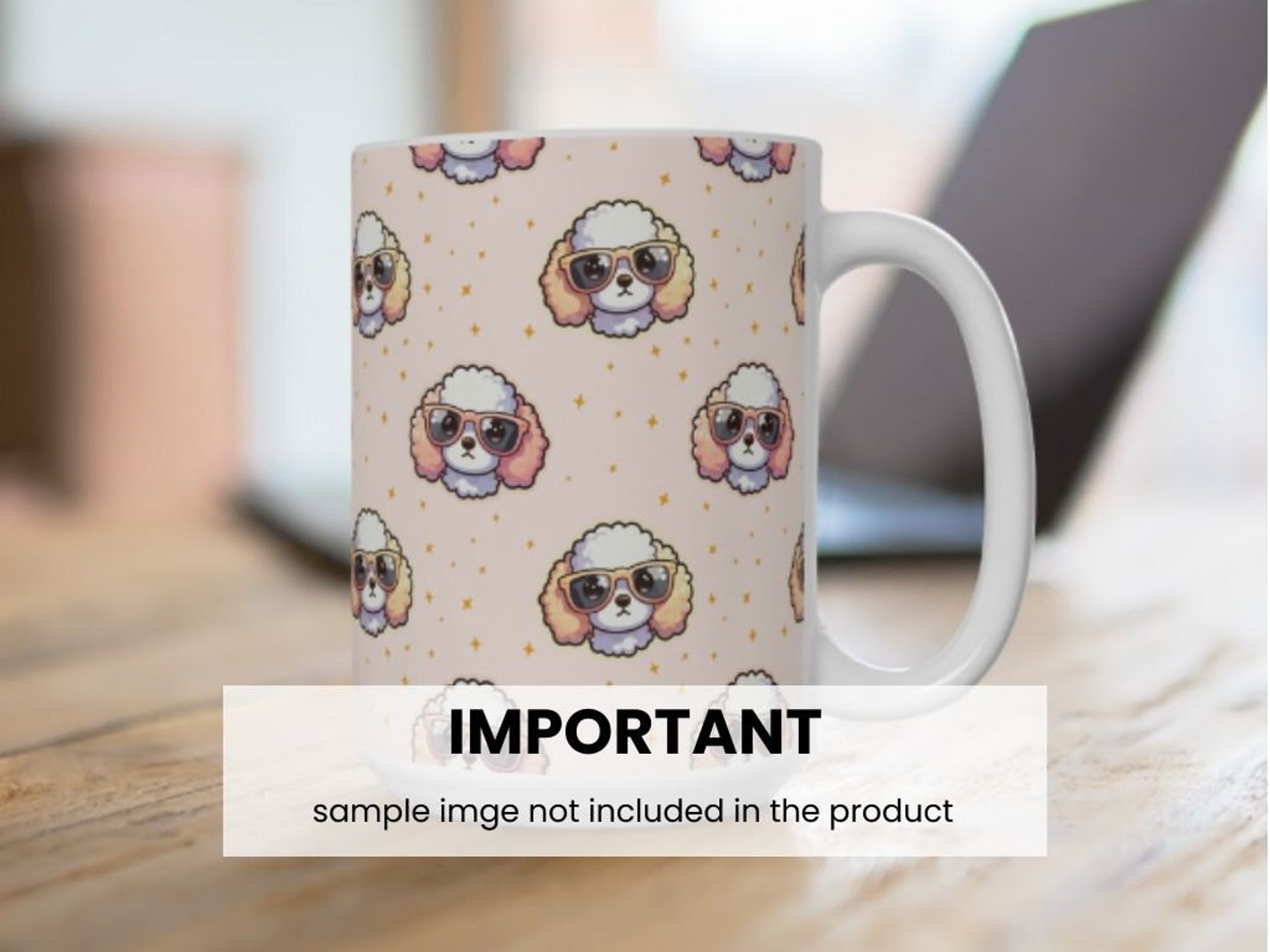 Cute Poodle Seamless Kawaii Chibi Watercolor for Digital Paper ...