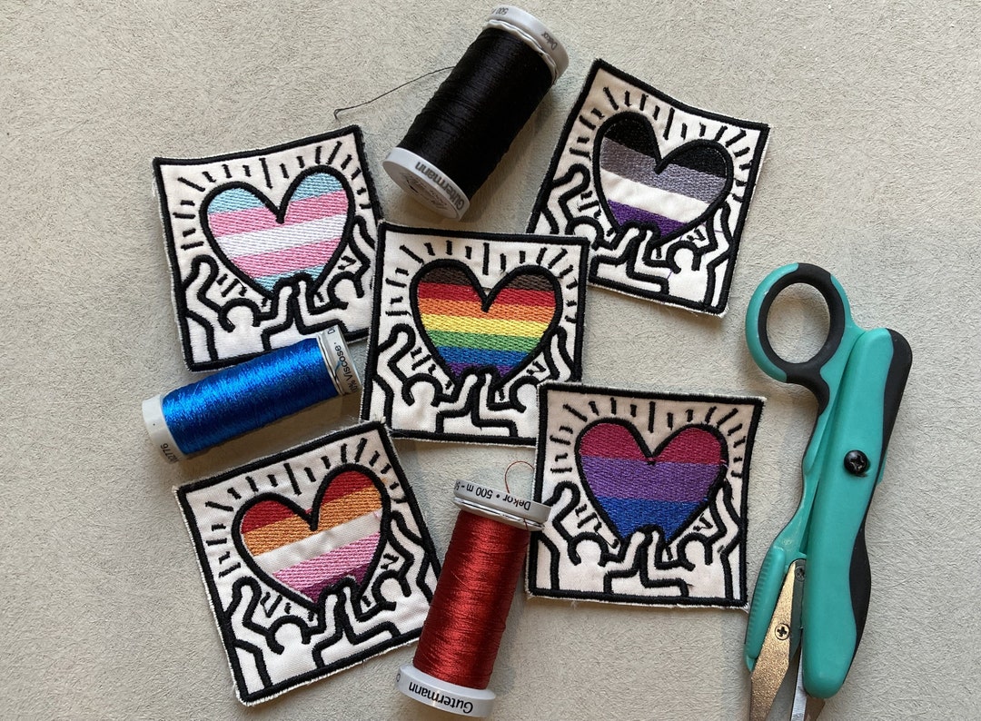 TRANS PRIDE Keith Haring Embroidered Patches - Etsy